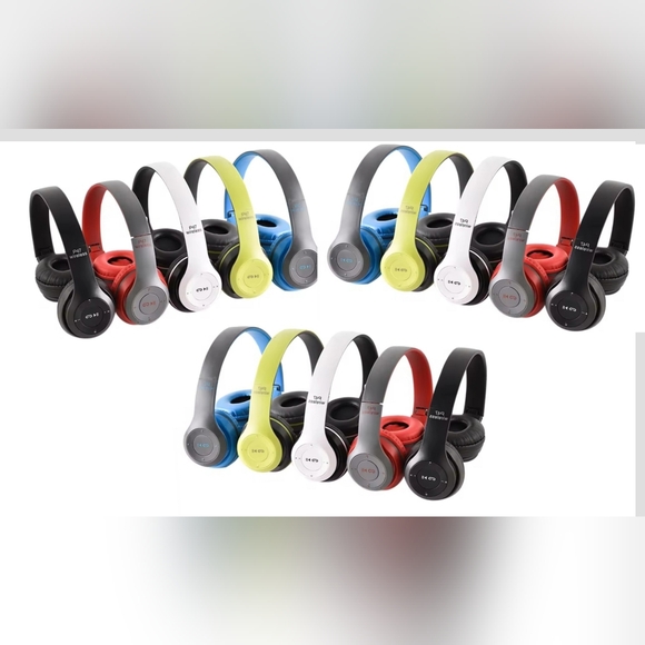 p47 | Headphones | 5 Stereo Headset Bluetooth 5 Edr Black White Red ...